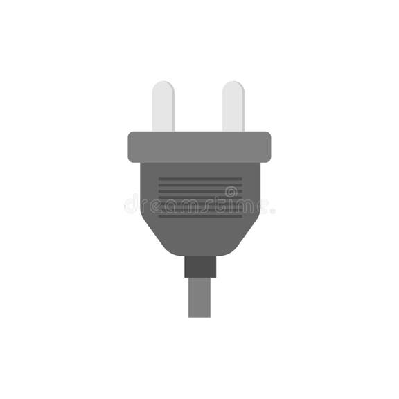 Electric Plug Flat Design Vector Illustration. Wire Plug and Socket ...