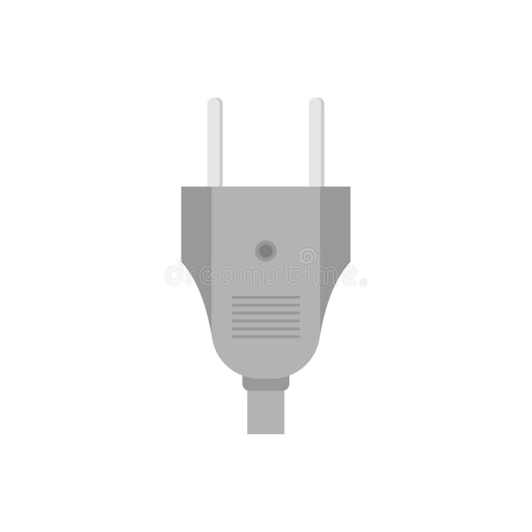 Electric Plug Flat Design Vector Illustration. Wire Plug and Socket ...
