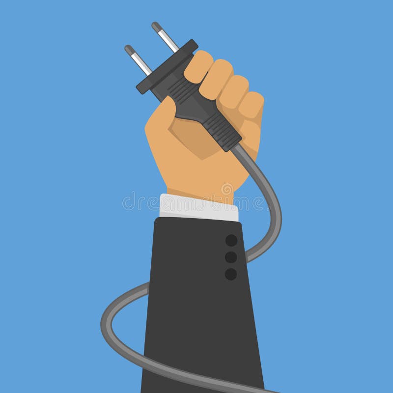 Unplugging Appliance Concept Icon Stock Vector - Illustration of ...