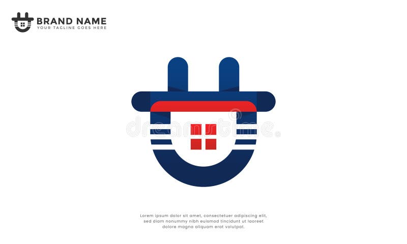 Electric Plug House Logo Design Template Stock Illustration ...