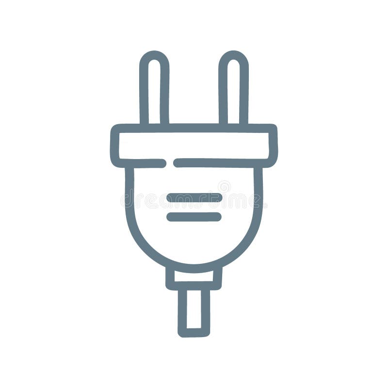 Electric Plug Icon. Simple Line Art Illustration of an Electric Plug ...