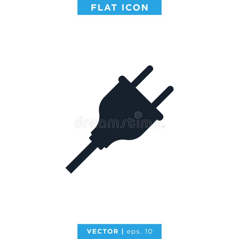 Electric Plug Icon Vector Design Template. Stock Vector - Illustration ...