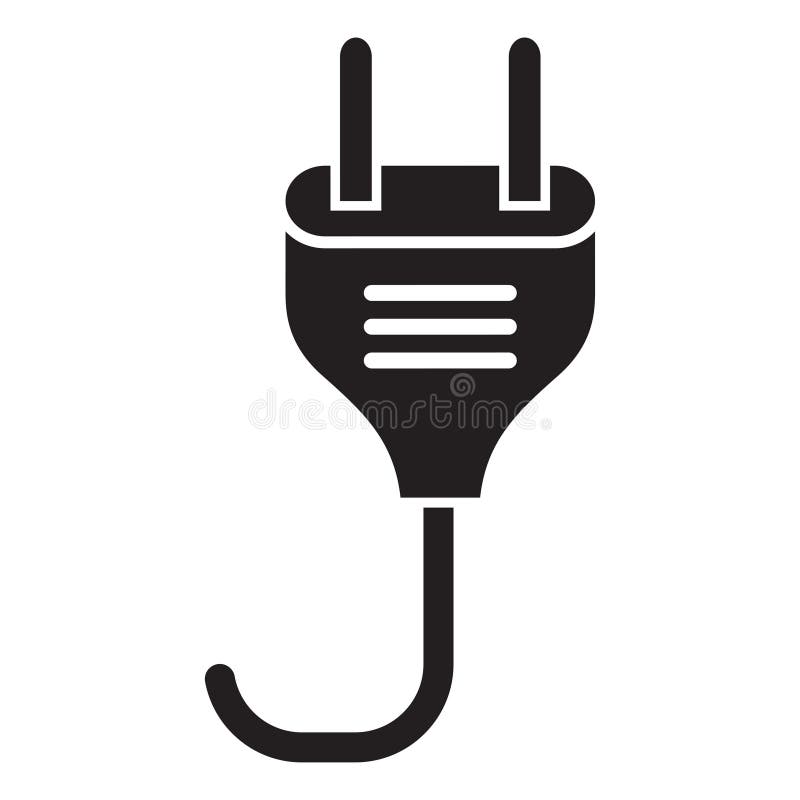 Electric Plug Icon Vector Design Template Stock Illustration ...