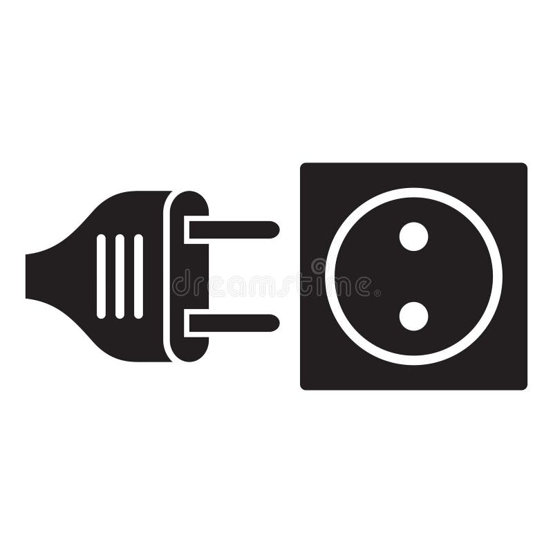 Electric Plug Icon Vector Design Template Stock Illustration ...