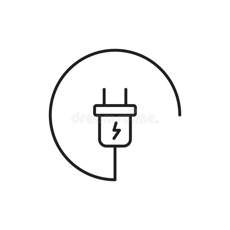 Electric plug icon vector stock vector. Illustration of technology ...