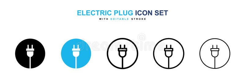 Electric plug icon vector stock vector. Illustration of flat - 348441285