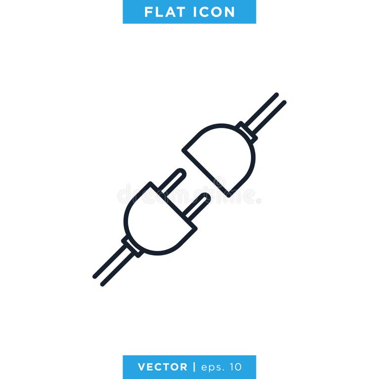 Electric Plug Icon Vector Design Template. Stock Vector - Illustration ...