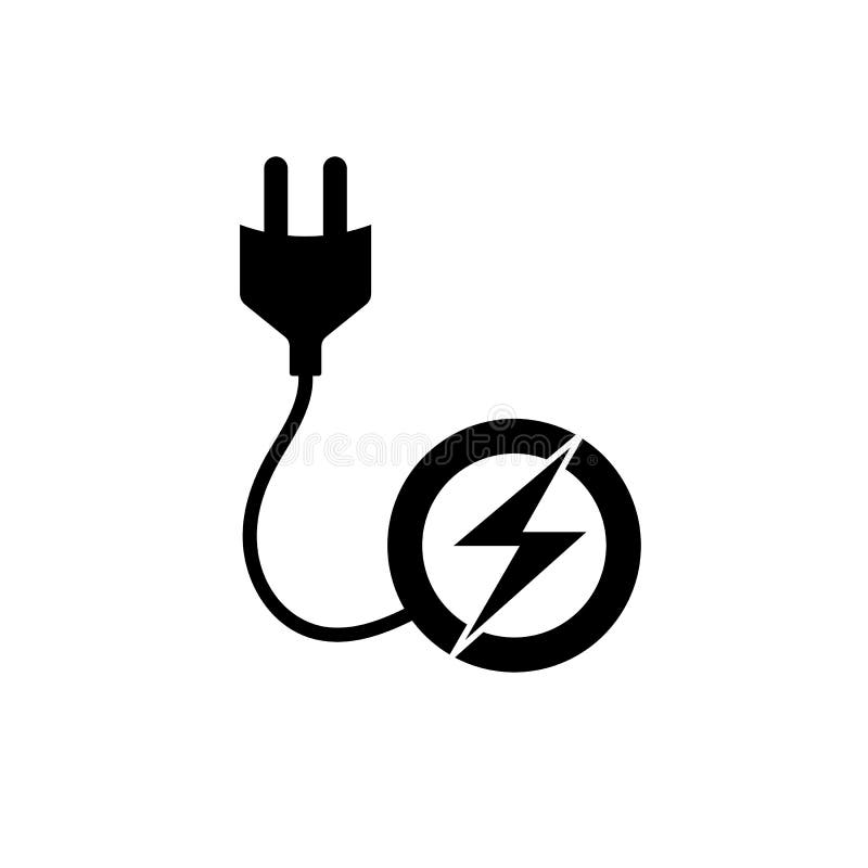 Electric Plug Icon Cord Black Stock Illustrations – 6,522 Electric Plug ...