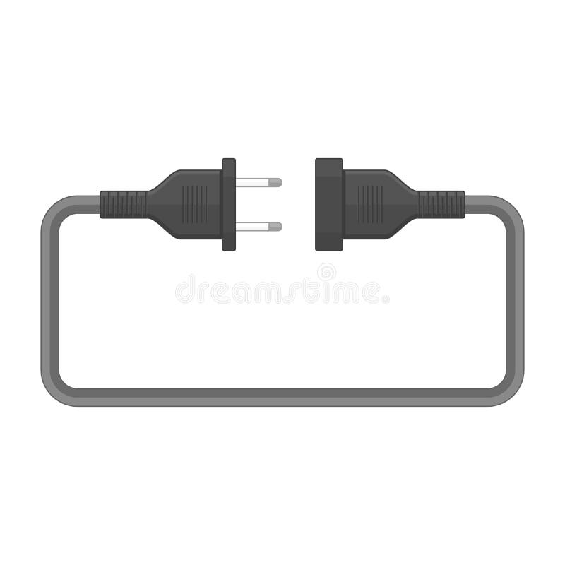 Electric Plug Illustration. Stock Vector - Illustration of outlet, cord ...