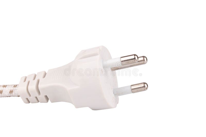 Electric Plug 3 Isolated on White Background Stock Image - Image of ...