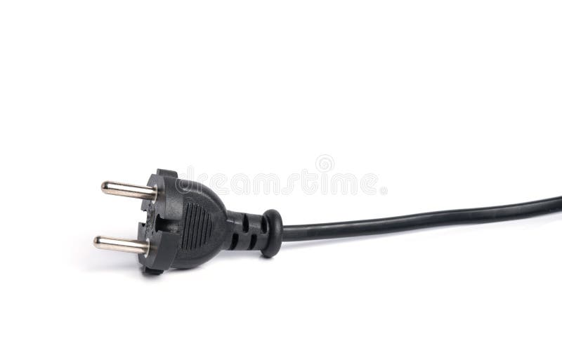 Electric Plug Isolated on White Background Stock Photo - Image of ...
