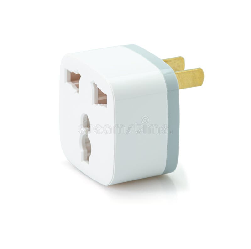 Electric Plug Isolated on White Background. with Clipping Path Stock ...