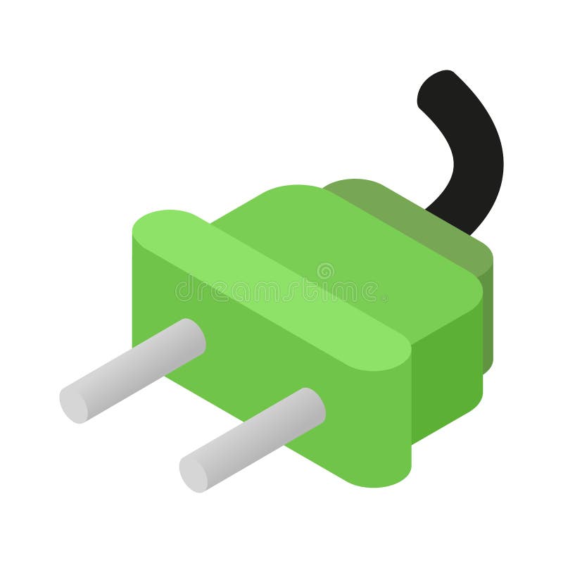 Electric Plug Isometric 3d Icon Stock Illustration - Illustration of ...