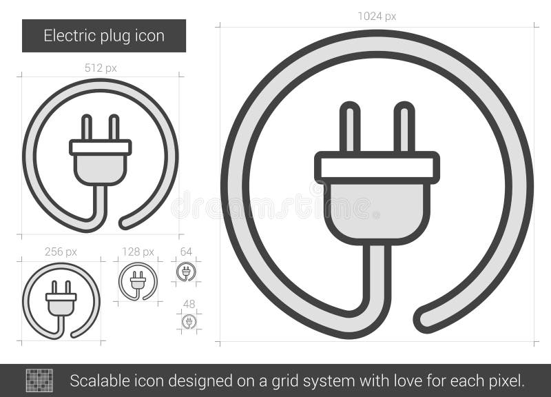 Electric Plug Hand Drawn Sketch Icon. Stock Vector - Illustration of ...
