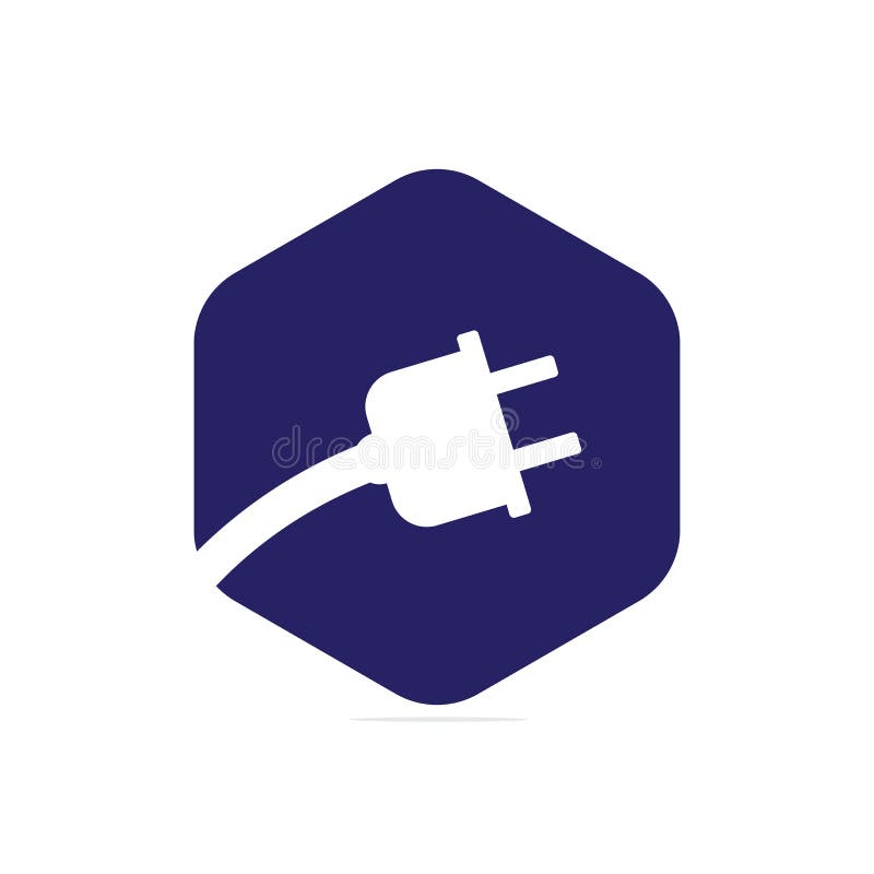 Electric Plug Logo Graphic Design Template Stock Vector - Illustration ...