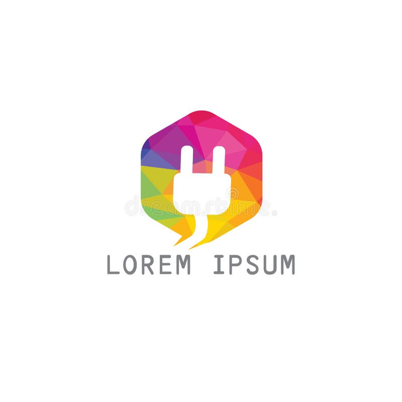 Electric Plug Logo Graphic Design Template Vector. Stock Vector ...