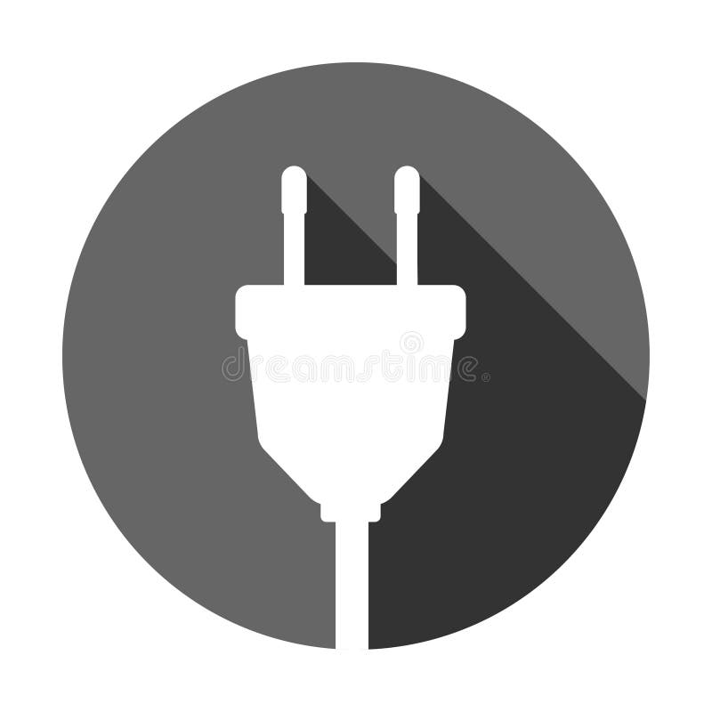 Electric Plug Logo Template Isolated on White. Vector Illustration ...