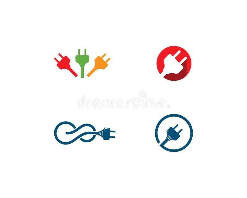 Electric Plug logo vector stock vector. Illustration of device - 127484560