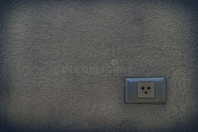 Electric Plug Socket Built in Old Wall Stock Photo - Image of color ...