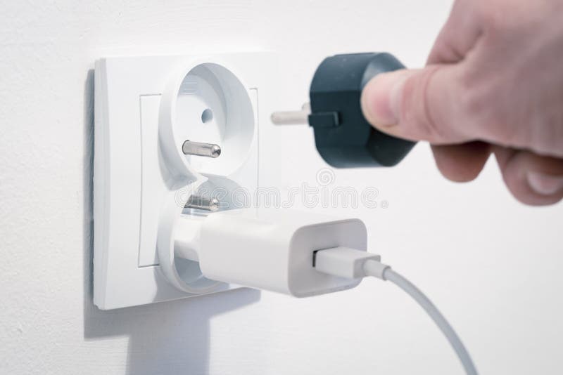 Electric Plug and Socket, Power Supply Stock Photo - Image of equipment ...