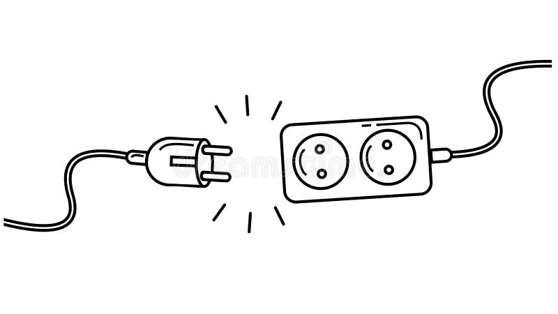 Electric Plug and Socket Unplug Disconnection, Loss of Connect Stock ...