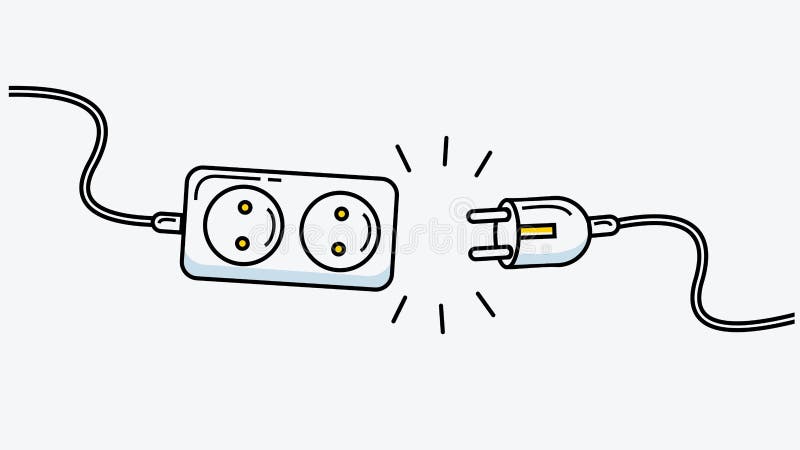 Electric Plug and Socket Unplug Disconnection, Loss of Connect Stock ...