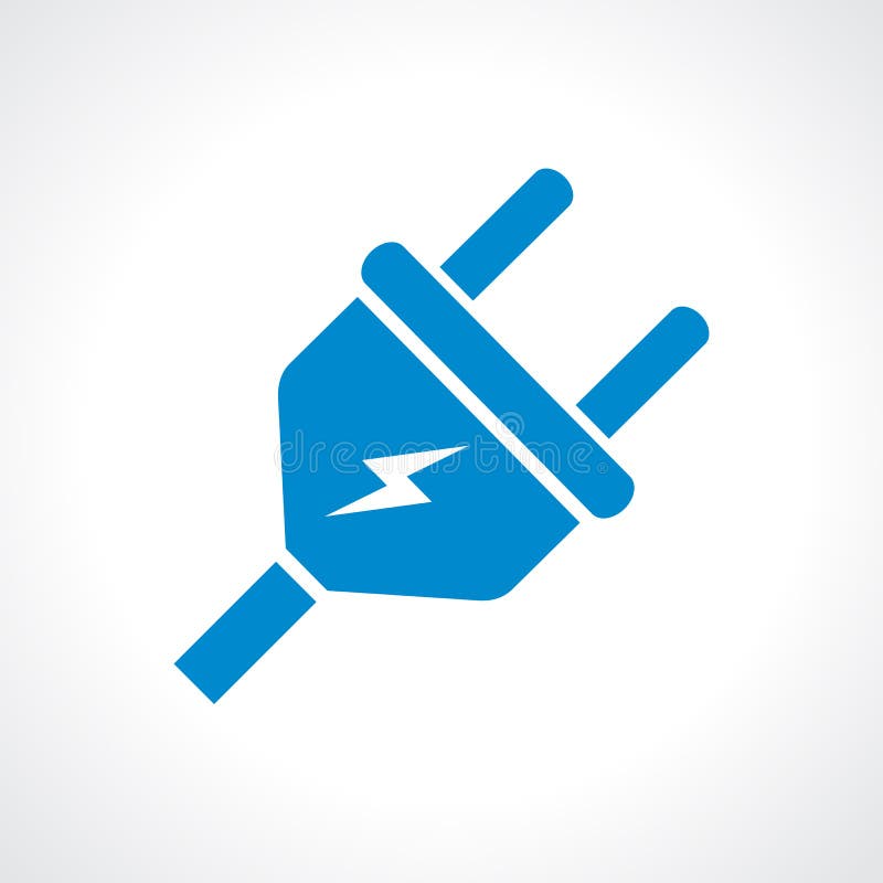 Electric plug vector icon stock vector. Illustration of outlet - 81183126