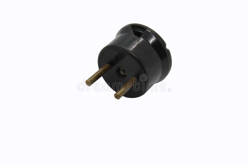 Electric Plug on White Background Stock Photo - Image of business ...