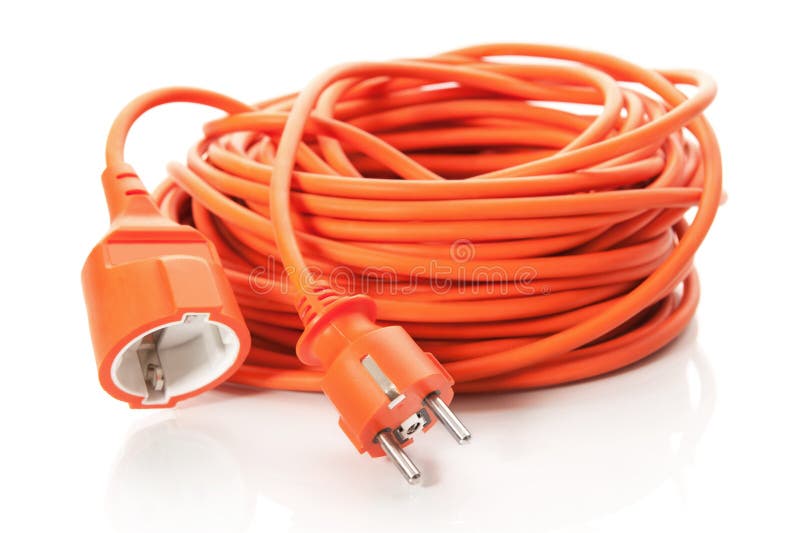Orange Electrical Cord stock photo. Image of electric - 3234092