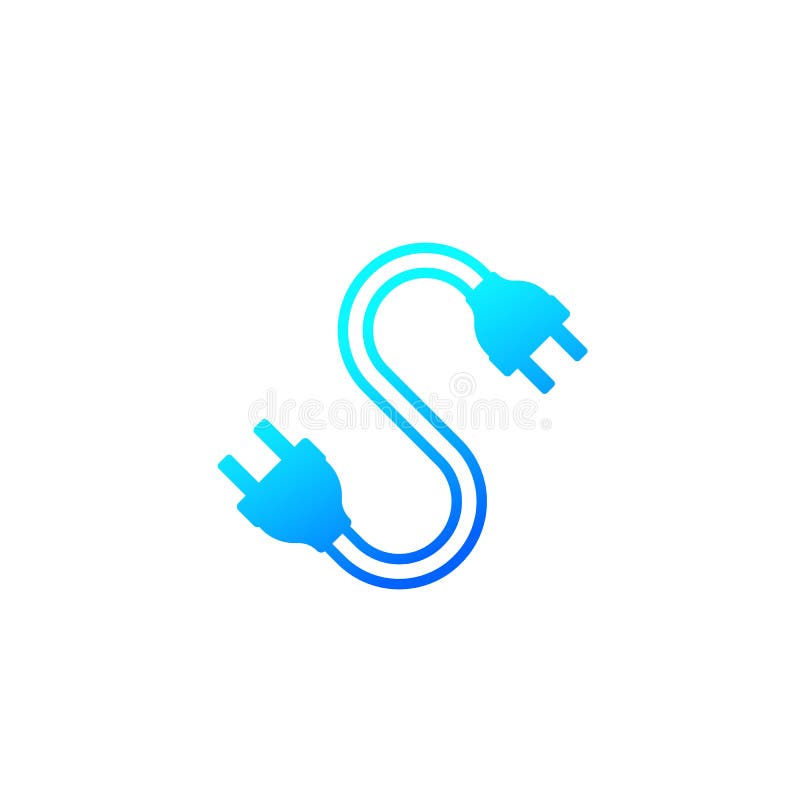 Electric Plugs with Signs, Icons Stock Illustration - Illustration of ...
