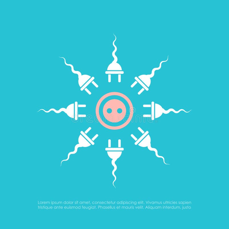 Electric Plugs and Socket, Attraction Concept Stock Vector ...