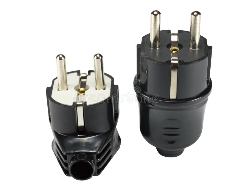 Electric plugs on white stock photo. Image of electricity - 98684650