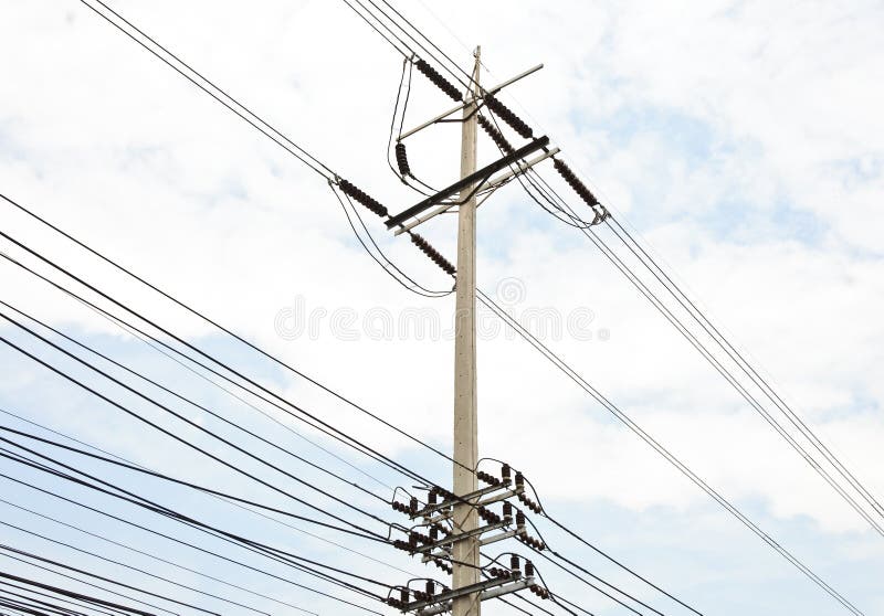 Electric pole stock image. Image of pole, energy, grid - 23968173