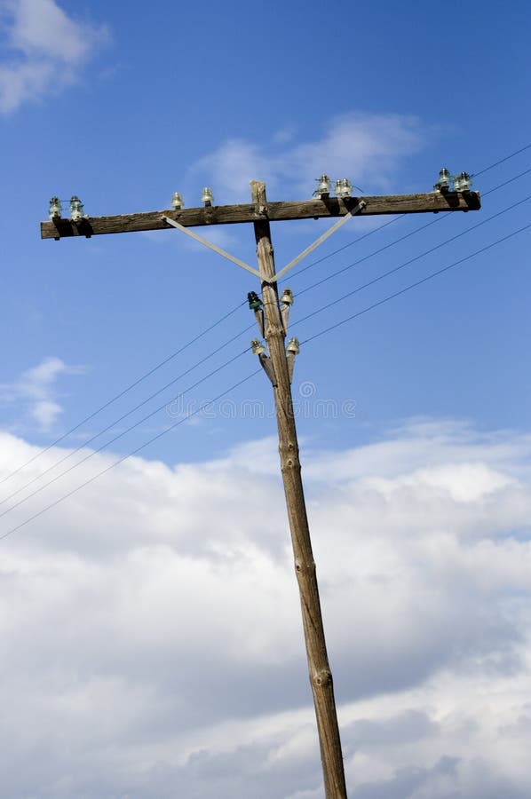 Electric pole stock photo. Image of electric, wooden, high - 2523106