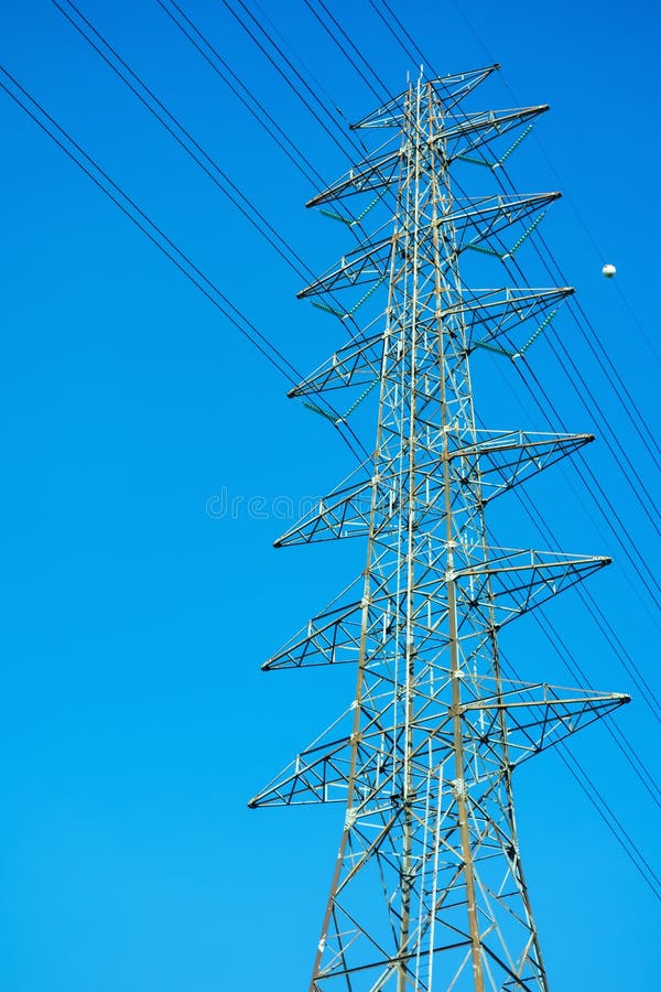 Electric Network Pole. Power Technology. Metal Construction. Strategic ...