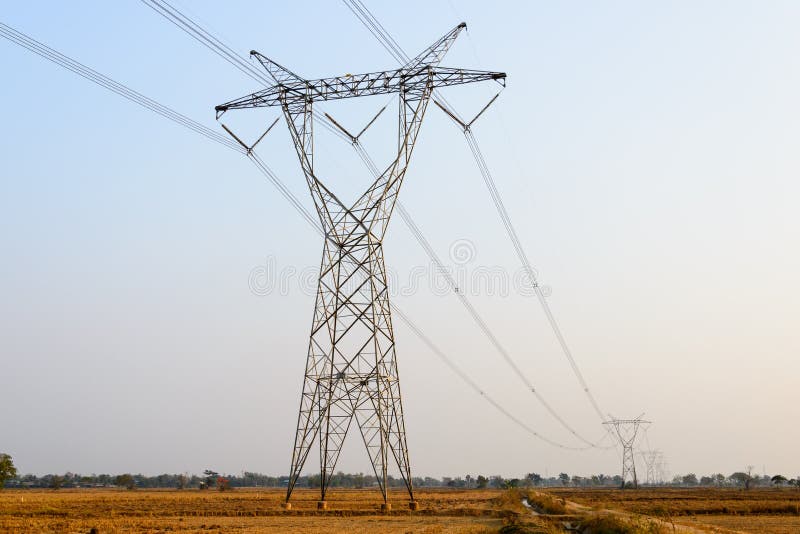 Electric Power Transmission in Kuwait Stock Photo - Image of generate ...