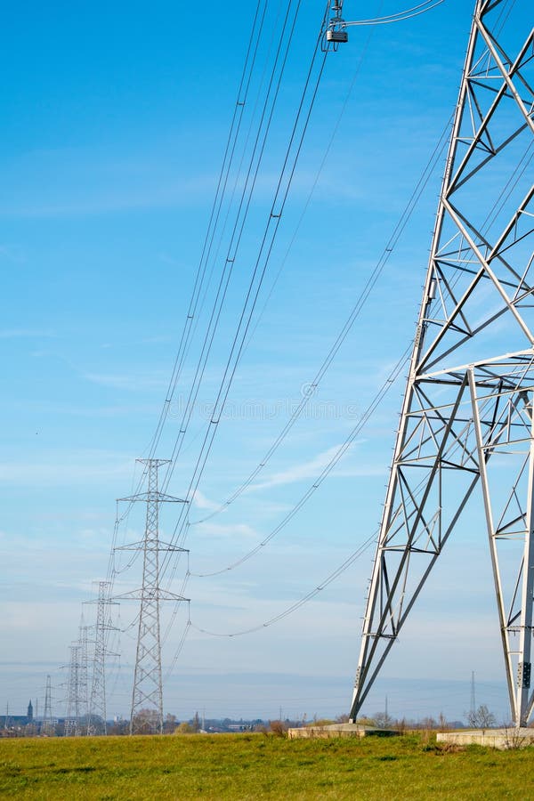 Electric Pole on an Beautiful Day Stock Photo - Image of steel ...