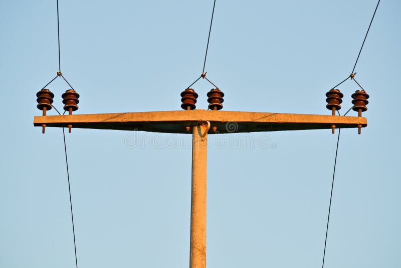 Electric pole stock photo. Image of electricity, distribution - 53183950