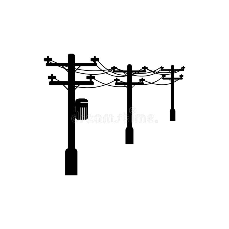 Electric Pole Icon Vector Illustration Symbol Design Stock Vector ...