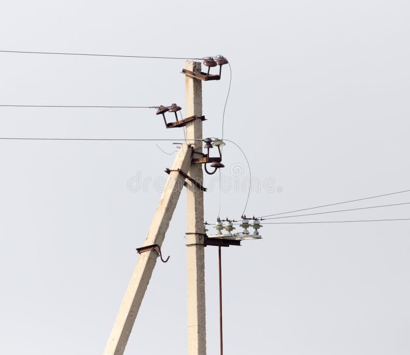 Electric pole in nature stock photo. Image of outdoor - 102283868