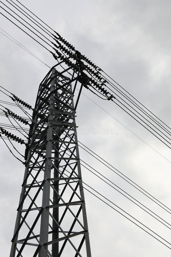 The Electric Post Show with High Voltage Construction and Voltage ...