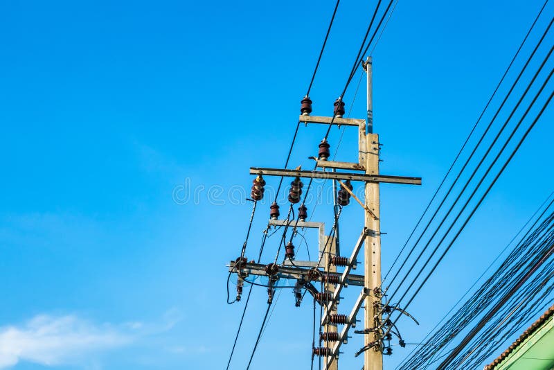 The Electric Pole, the Electric Post Show with High Voltage ...