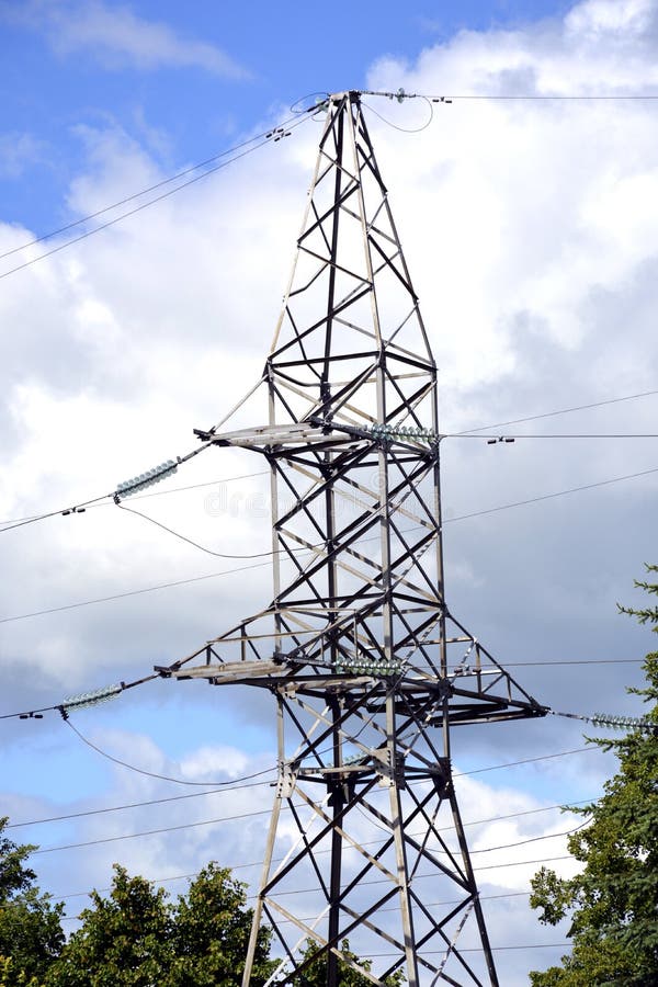 Electric pole. Power line stock photo. Image of generator - 230660264