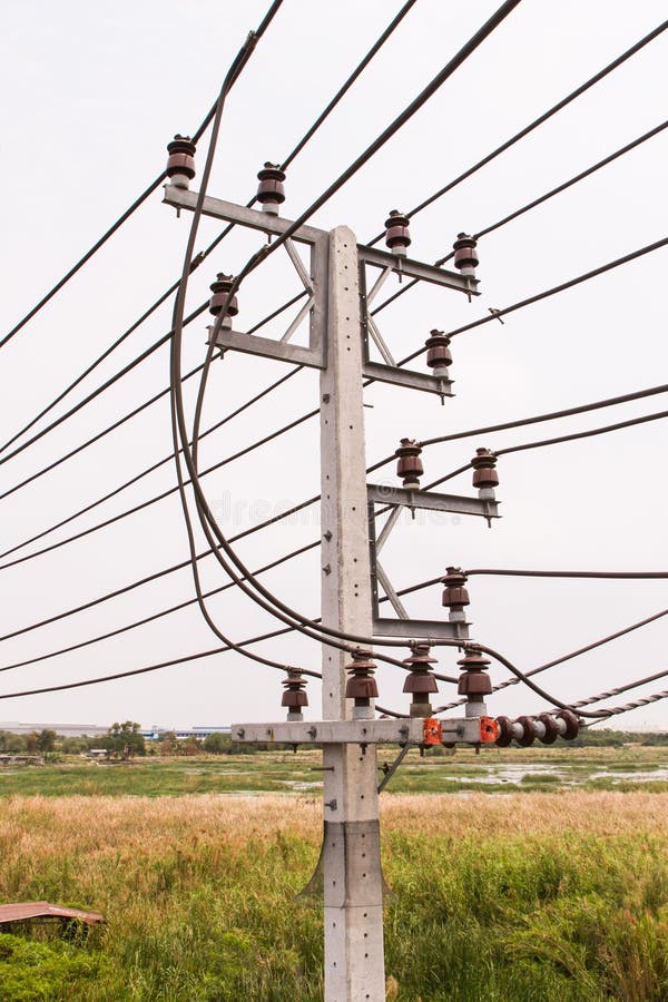 Electric pole stock photo. Image of outdoor, land, line - 38954502