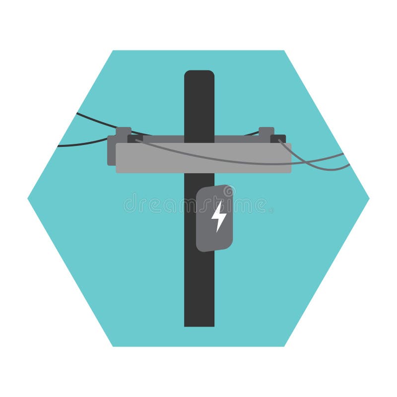 Electric Pole. Vector Illustration Decorative Design Stock Vector ...