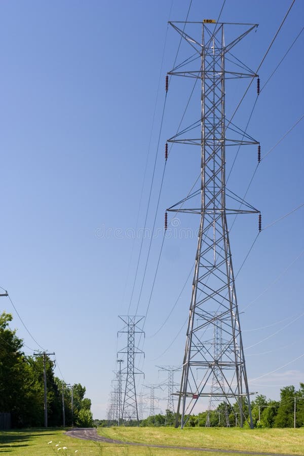 Electric poles stock photo. Image of metal, current, high - 10273552