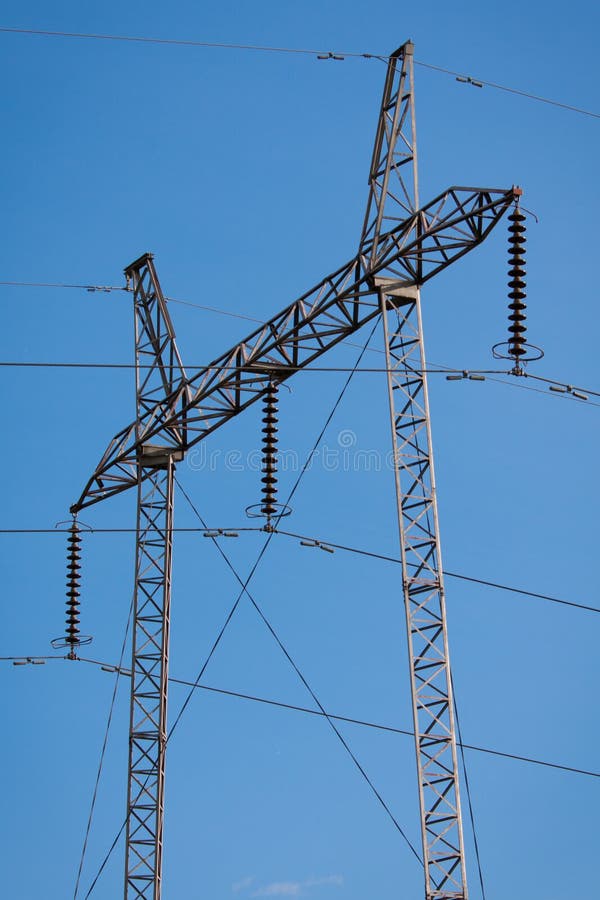 Electric poles stock photo. Image of building, construction - 25765516