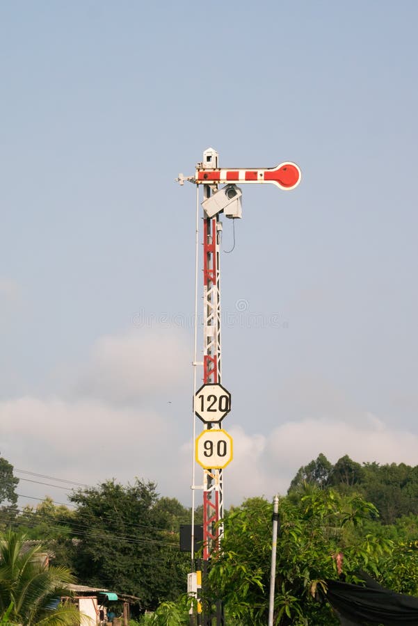 Electric Poles with Label Sign Limited Speed Stock Image - Image of ...