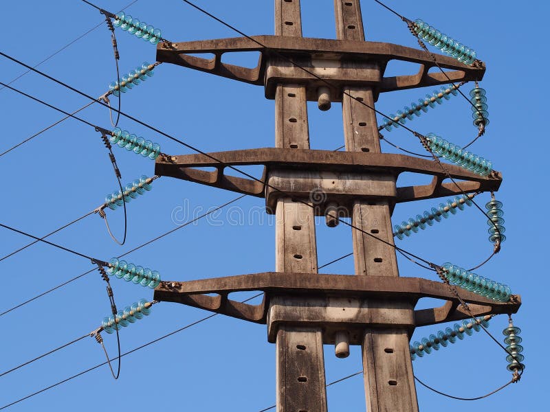 Electric poles Network stock image. Image of environment - 36019197