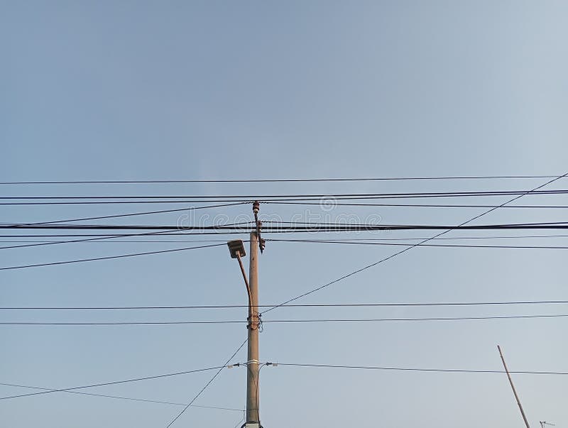Electric Poles and Stretched Cables & X28;electric Power& X29; Stock ...